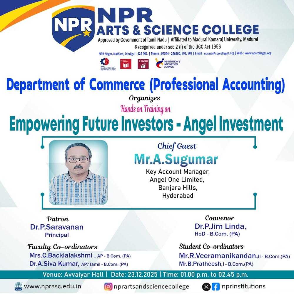 Hands-On Training on Empowering Future Investors - NPR Arts and Science ...