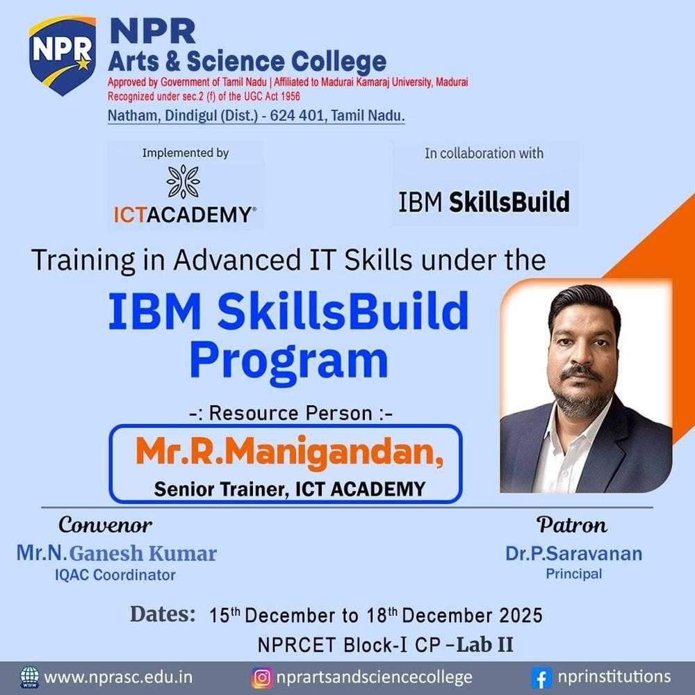 Training in Advanced IT Skills under the IBM Skills Build Program - NPR ...